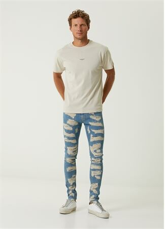 Represent Erkek Mavi Yıpratma Detaylı Jean Pantolon 34 US Represent Erkek Mavi Yıpratma Detaylı Jean Pantolon 34 US
