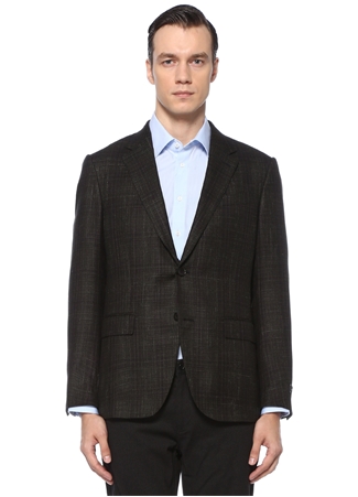 Zegna Erkek Drop 7 Yeşil Kare Dokulu Yün Ceket 54 IT Zegna Erkek Drop 7 Yeşil Kare Dokulu Yün Ceket 54 IT