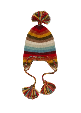 Alanui Kadın Colorblocked Ponpon Detaylı Şapka EU Alanui Kadın Colorblocked Ponpon Detaylı Şapka EU