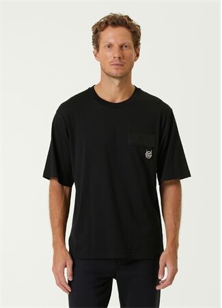 Dolce&Gabbana Erkek Siyah Logo Patchli T-shirt 44 IT
