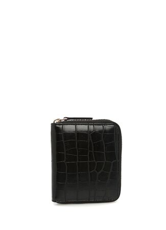 Beymen Club Kadın Siyah Krokodil Dokulu Deri Cüzdan EU