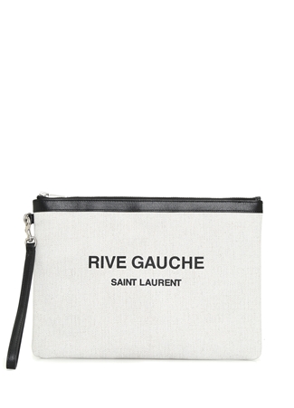 Kadın Rive Beyaz Logolu Keten El Portföyü EU