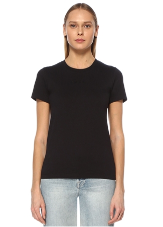 Moncler Kadın Lacivert Bisiklet Yaka Basic T-shirt XS EU