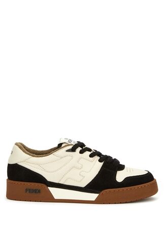 Fendi Kadın Siyah Beyaz Logo Detaylı Deri Sneaker 37 EU