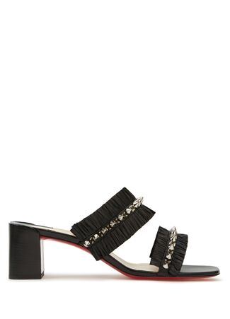 Christian Louboutin Kadın Marivodou Siyah Topuklu Terlik 38 EU Christian Louboutin Kadın Marivodou Siyah Topuklu Terlik 38 EU