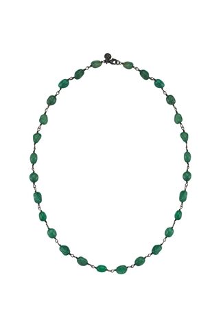 Emre Osmanlar Kadın Emerald Dreams Short Gümüş Rengi Kolye Yeşil EU