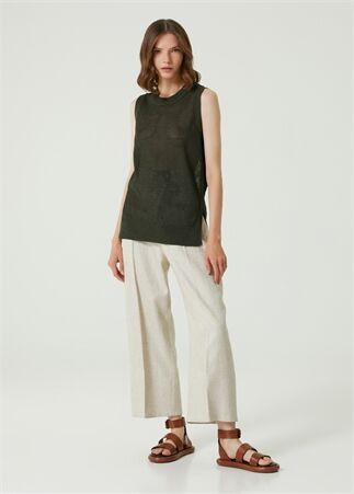 Joseph Kadın Yeşil Örgü Dokulu Kolsuz Triko S EU Joseph Kadın Yeşil Örgü Dokulu Kolsuz Triko S EU