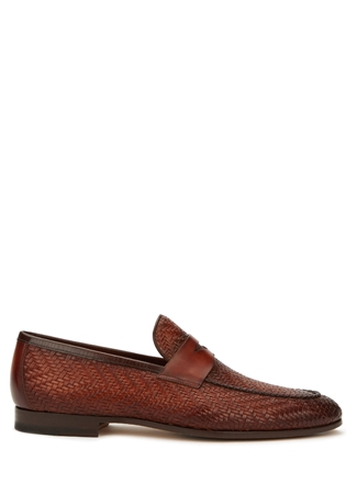 Magnanni Erkek Kahverengi Örgü Dokulu Deri Loafer 40 EU Magnanni Erkek Kahverengi Örgü Dokulu Deri Loafer 40 EU