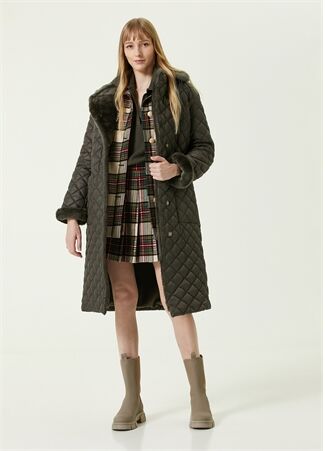 Network Kadın Regular Fit Haki Parka XL EU