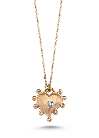 Collection-Selda Jewellery Kadın Kalp Detaylı Altın Rengi Kolye EU Collection-Selda Jewellery Kadın Kalp Detaylı Altın Rengi Kolye EU
