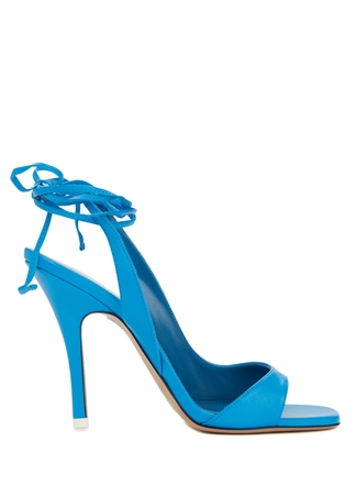 The Attico Kadın Turkuaz Topuklu Deri Sandalet Mavi 36 EU