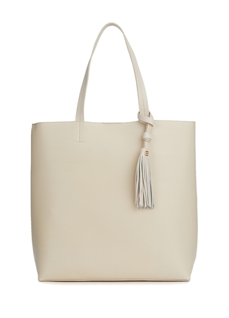 Beymen Kadın Aden Bej Logo Detaylı Alışveriş Çantası EU