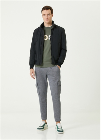 Boss Erkek Regular Fit Gri Beli Kordonlu Eşofman Altı S EU