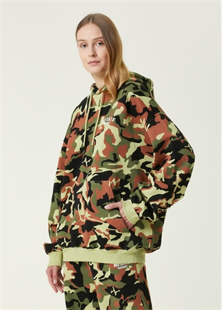 Rotate Sunday Kadın Haki Kahverengi Kapüşonlu Organik Pamuk Sweatshirt S EU Rotate Sunday Kadın Haki Kahverengi Kapüşonlu Organik Pamuk Sweatshirt S EU