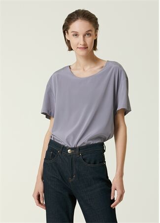 Beymen Collection Kadın Gri İpek Bluz 34