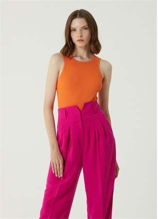 Dodo Bar Or Kadın Turuncu Halter Yaka Triko 42 IT Dodo Bar Or Kadın Turuncu Halter Yaka Triko 42 IT