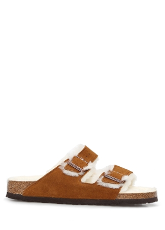 Birkenstock Kadın Arizona Taba Doku Detaylı Süet Terlik Turuncu 36 EU