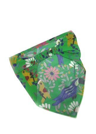 Gaios Design Kadın Yeşil Karışık Desenli İpek Bandana EU Gaios Design Kadın Yeşil Karışık Desenli İpek Bandana EU
