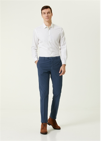 Pal Zileri Erkek Mavi Boru Paça Pantolon Lacivert 48 IT Pal Zileri Erkek Mavi Boru Paça Pantolon Lacivert 48 IT
