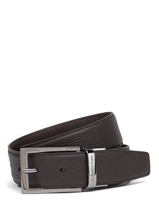 Zegna Erkek Kahverengi Deri Kemer IT