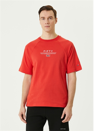 Fifty Pieces Erkek Kırmızı Logolu Reglan Kollu T-shirt L EU Fifty Pieces Erkek Kırmızı Logolu Reglan Kollu T-shirt L EU