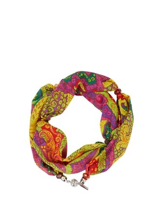 Etro Kadın Colorblocked Karışık Desenli İpek Kolye Mavi EU Etro Kadın Colorblocked Karışık Desenli İpek Kolye Mavi EU