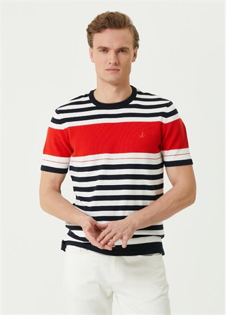 Beymen Club Erkek Marin Colorblocked Kısa Kollu Kazak Lacivert S Beymen Club Erkek Marin Colorblocked Kısa Kollu Kazak Lacivert S