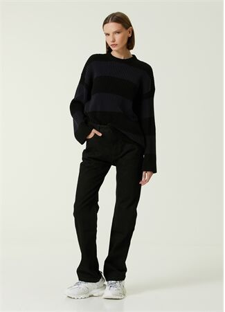 Balenciaga Kadın Siyah Boru Paça Jean Pantolon 26 US