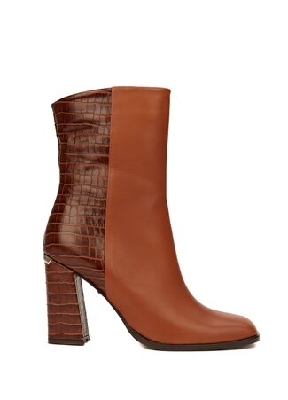 George Hogg Kadın Taba Deri Bot Turuncu 36 EU