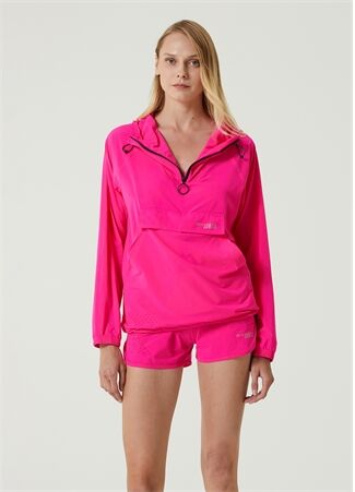 Academia Kadın Şeftali Kapüşonlu Mont Pembe XS