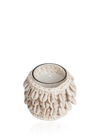 Room Diaries Beyaz Deniz Kabuğu İşlemeli Makrame Mumluk Bej Room Diaries Beyaz Deniz Kabuğu İşlemeli Makrame Mumluk Bej