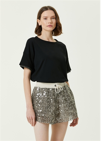 Brunello Cucinelli Kadın Siyah Kol Detaylı T-shirt Xs Eu Brunello Cucinelli Kadın Siyah Kol Detaylı T-shirt Xs Eu