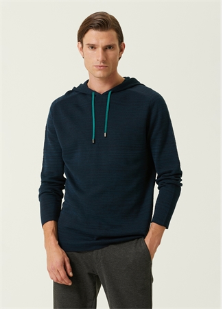 Network Erkek Slim Fit Lacivert Kapüşonlu Kazak S EU Network Erkek Slim Fit Lacivert Kapüşonlu Kazak S EU