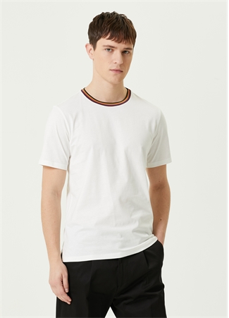 Paul Smith Erkek Beyaz Yakası Çizgi Desenli Organik Pamuk T-shirt S Eu Paul Smith Erkek Beyaz Yakası Çizgi Desenli Organik Pamuk T-shirt S Eu