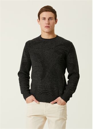 Z Zegna Erkek Antrasit Kaşmir Kazak Gri L IT