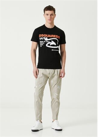 Dsquared2 Erkek Bej Fırça Darbesi Desenli Kargo Pantolon Gri 46 IT Dsquared2 Erkek Bej Fırça Darbesi Desenli Kargo Pantolon Gri 46 IT