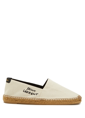 Kadın Ekru Logo Nakışlı Mikro Dokulu Espadril Bej 36 EU Kadın Ekru Logo Nakışlı Mikro Dokulu Espadril Bej 36 EU