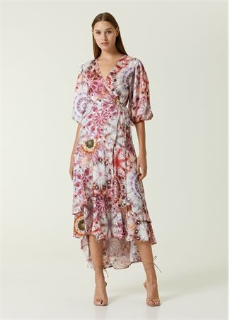 Alexis Kadın Rozella Pembe Desenli Midi Kruvaze Elbise S EU Alexis Kadın Rozella Pembe Desenli Midi Kruvaze Elbise S EU