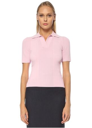 Jacquemus Kadın Lila Polo Yaka Sırtı Açık Kısa Kol Triko Mor 40 FR