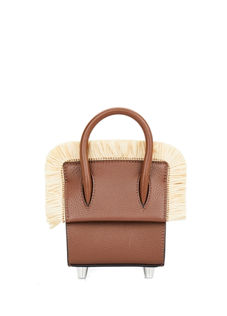 Christian Louboutin Kadın Paloma Taba Püsküllü Deri Omuz Çantası Turuncu EU