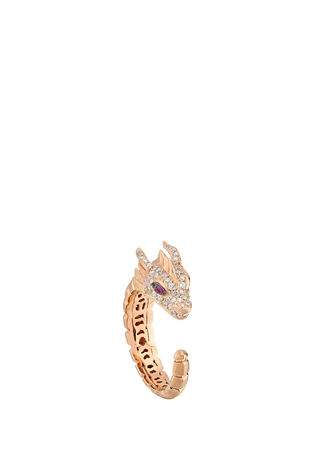 Collection-Selda Jewellery Kadın Dragon Pırlantalı Altın Rengi Yüzük EU Collection-Selda Jewellery Kadın Dragon Pırlantalı Altın Rengi Yüzük EU