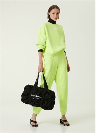 T by Alexander Wang Kadın Yeşil Logo Baskılı Eşofman Altı M EU