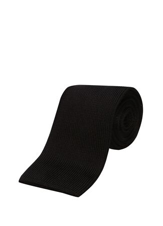 Palzileri Lab Erkek Siyah Dokulu İpek Kravat EU