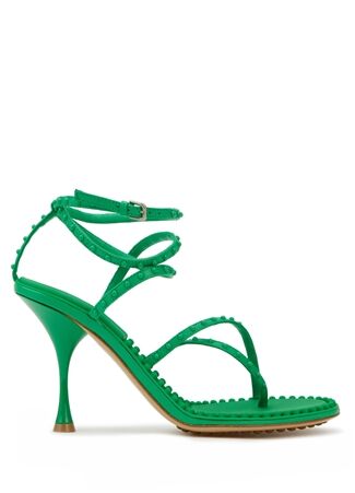 Bottega Veneta Kadın Dot Yeşil Deri Sandalet 37 EU