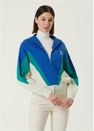 Etoile Isabel Marant Kadın Axelle Mavi Dik Yaka Hırka 36 FR Etoile Isabel Marant Kadın Axelle Mavi Dik Yaka Hırka 36 FR