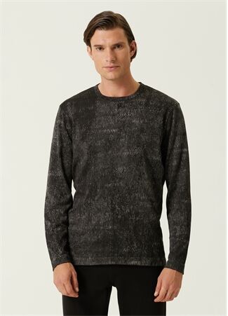 Network Erkek Slim Fit Siyah Kazak XS EU