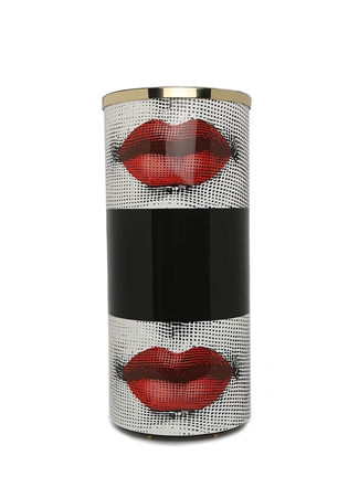 Fornasetti Siyah Beyaz Dudak Baskılı Demir Şemsiyelik Fornasetti Siyah Beyaz Dudak Baskılı Demir Şemsiyelik