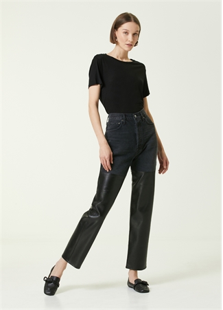 Agolde Kadın Pieced 90s Pinch Waist Siyah Jean Pantolon 24 US