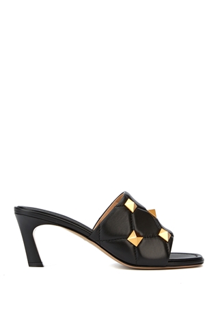 Valentino Garavani Kadın Rockstud Siyah Deri Terlik 36 EU