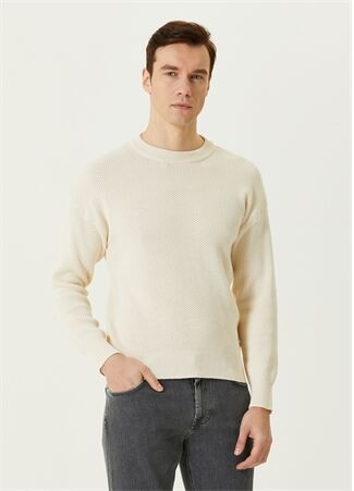 Emporio Armani Erkek Beyaz Petek Dokulu Kazak L EU Emporio Armani Erkek Beyaz Petek Dokulu Kazak L EU